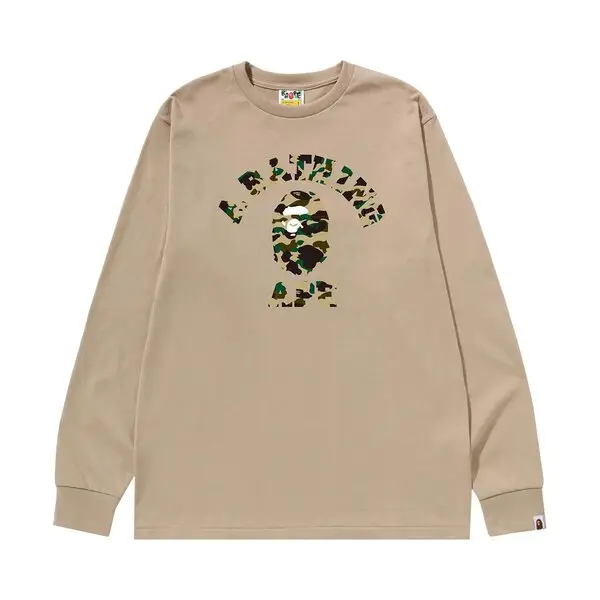 A BATHING APE 1st Camo College Long-sleeve Tee
