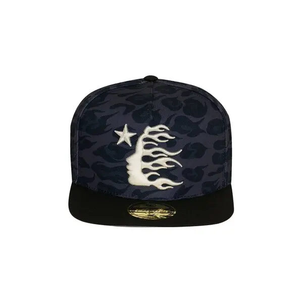 HELLSTAR Cheetah Print Snapback Cap - Black