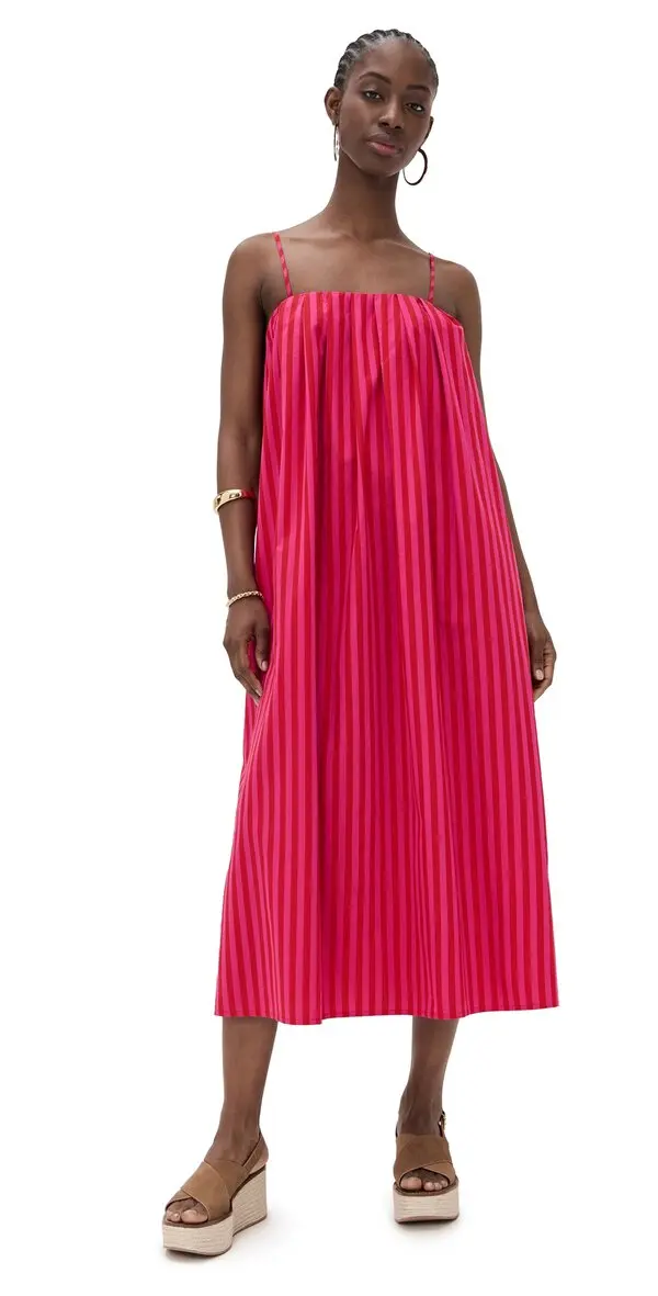 chinese dress ladies Madewell Women's Stripe Tiered Maxi Dress, Blue/White Stripe, 6 at Amazon  Women's Clothing store main image 0