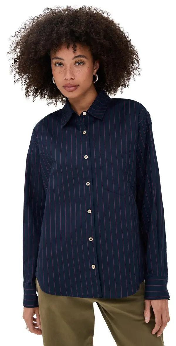 JAMIE HALLER The Weekend Striped Shirt