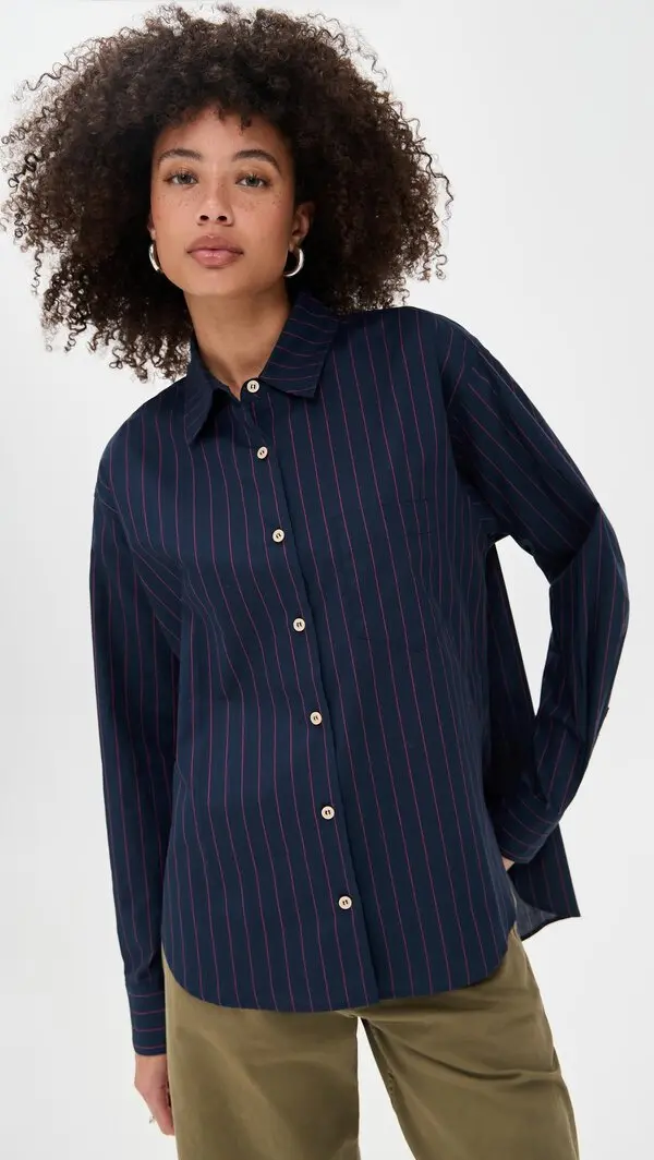 JAMIE HALLER The Weekend Striped Shirt