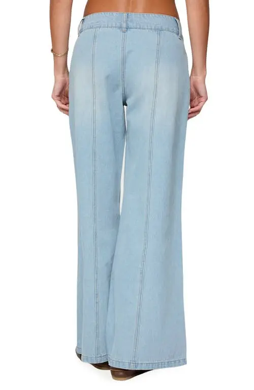EDIKTED Seamed Low Rise Wide Leg Jeans