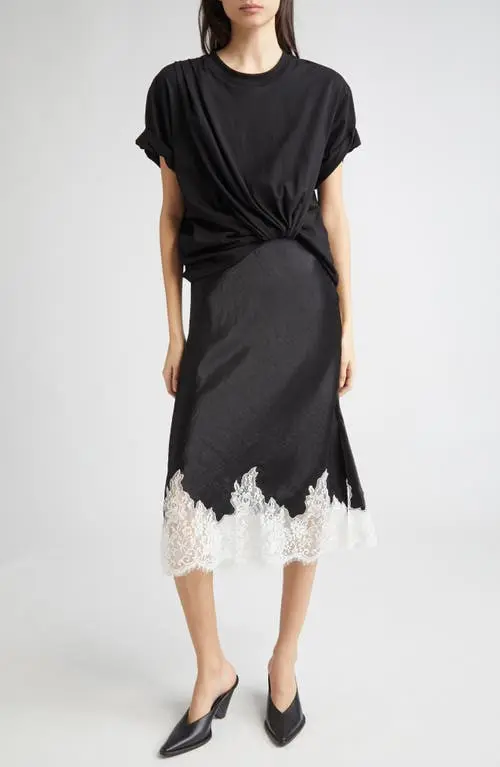 3.1 Phillip Lim Mixed Media Dress - Black-white Multi