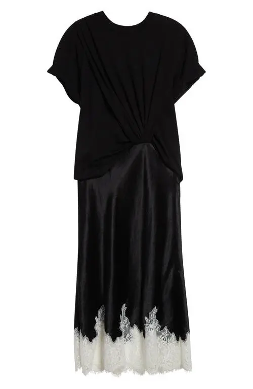 3.1 Phillip Lim Mixed Media Dress - Black-white Multi