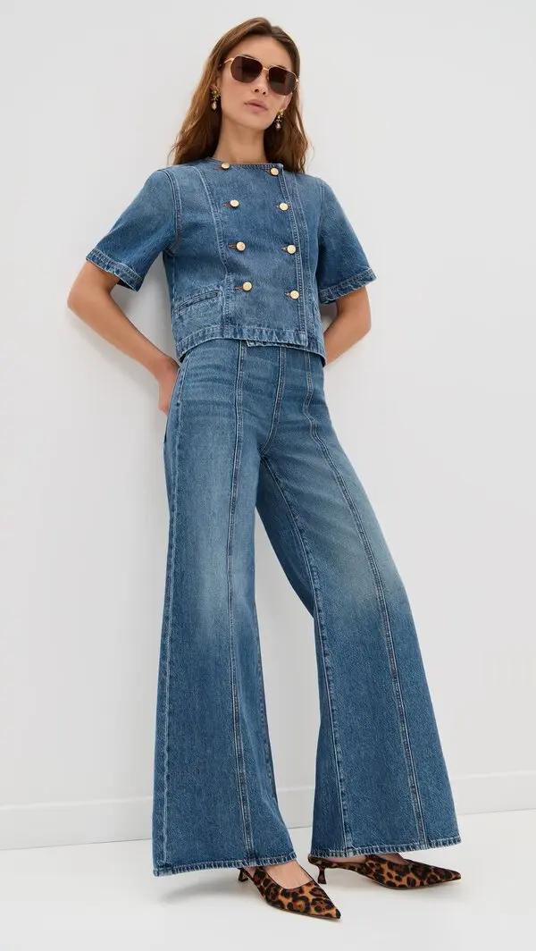 Ulla Johnson The Bianca Wide-leg Jeans - Danube