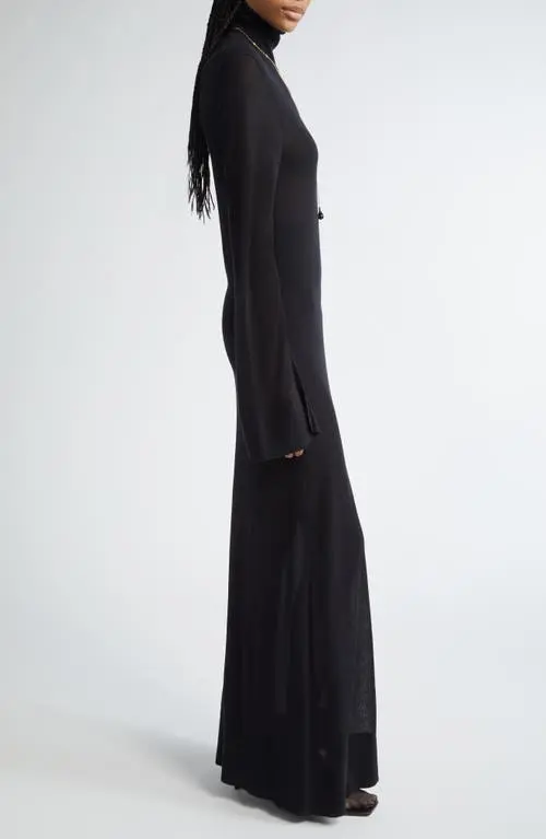 TOTEME Slit Long Sleeve Jersey Dress