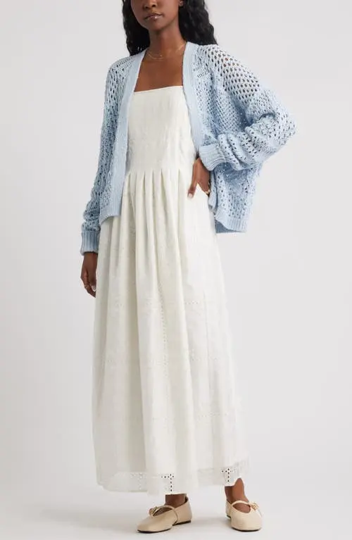chinese dress ladies Talin Embroidered Ivory Long Dress – Maison Safiyaa USA main image 0