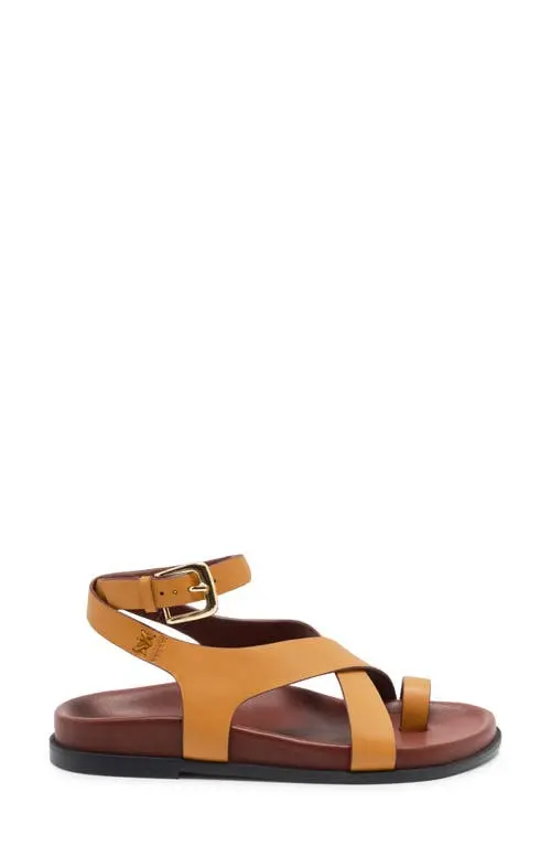 Free People Anya Ankle-strap Sandals - Cognac