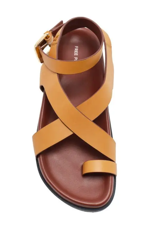 Free People Anya Ankle-strap Sandals - Cognac