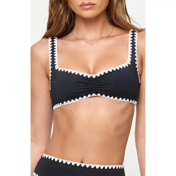 L*Space Effie Shirred Bikini Top