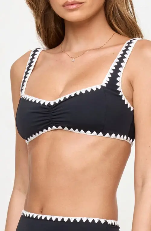 L*Space Effie Shirred Bikini Top