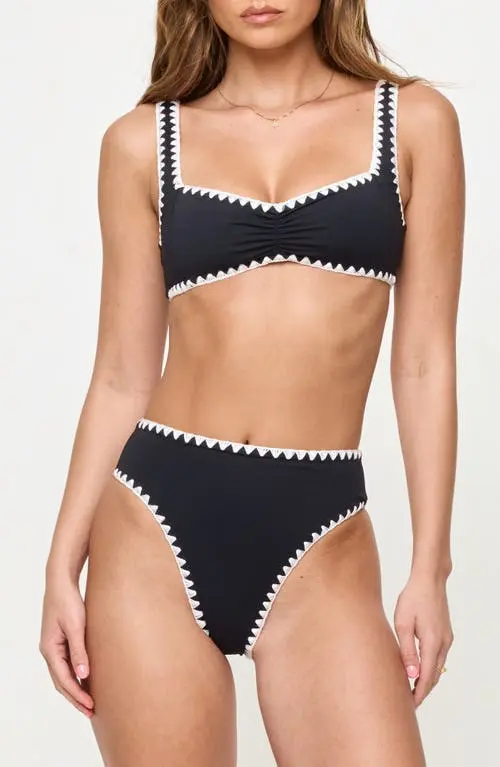 L*Space Effie Shirred Bikini Top