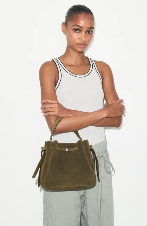 Tory Burch Romy Suede Bucket Bag - Leccio