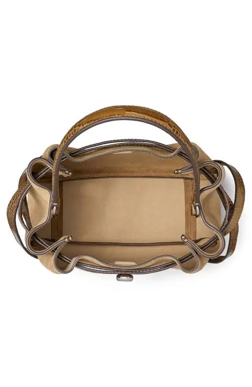 Tory Burch Romy Suede Bucket Bag - Stone