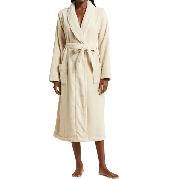 Nordstrom Hydro Cotton Terry Robe - Beige Oatmeal