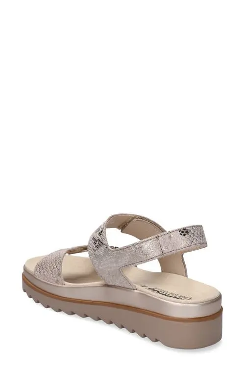 Mephisto Dominica Platform Sandals - Light Taupe Leather
