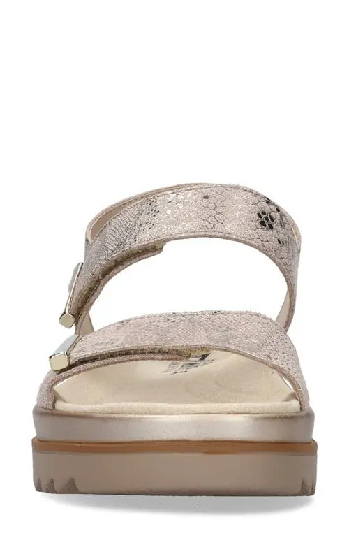 Mephisto Dominica Platform Sandals - Light Taupe Leather