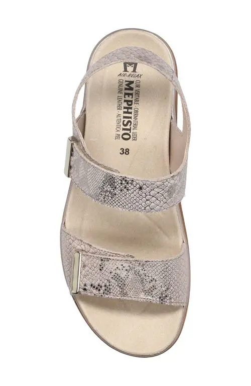 Mephisto Dominica Platform Sandals - Light Taupe Leather