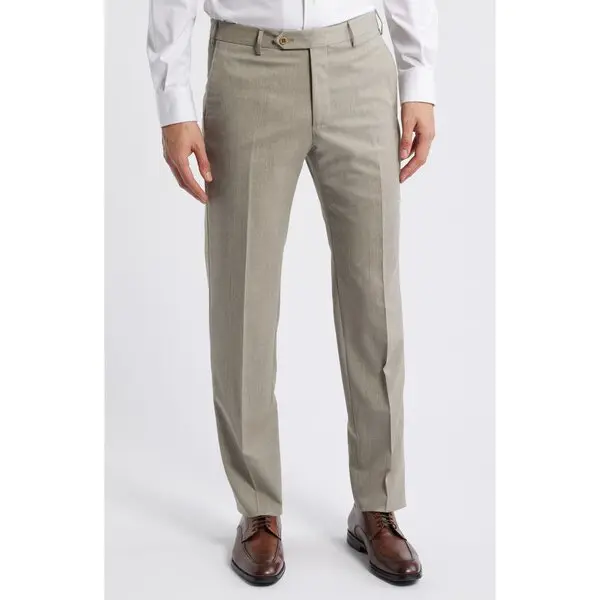Zanella Parker Stretch Wool Trousers - Sand