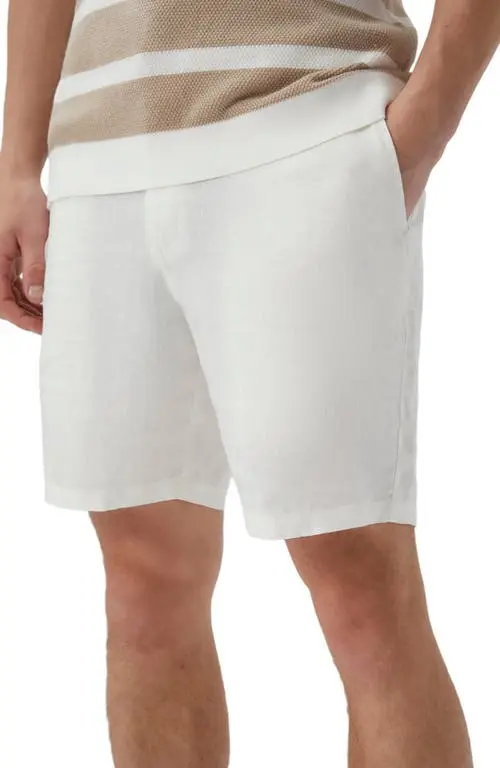 Onia Linen Fixed Waist Short - White