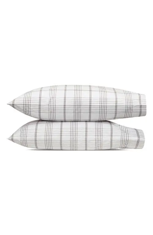 MATOUK August Plaid Set Of 2 Pillowcases - Sable