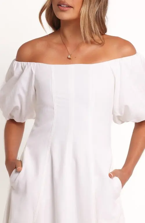 PETAL & PUP Off The Shoulder Midi Dress