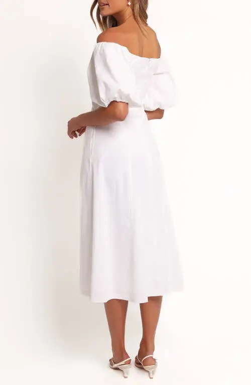 PETAL & PUP Off The Shoulder Midi Dress