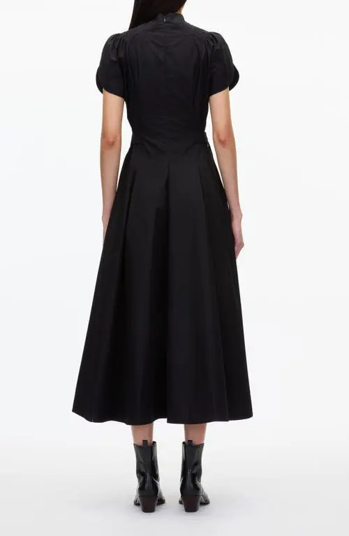 3.1 Phillip Lim Poplin Flare High-low Dress - Black