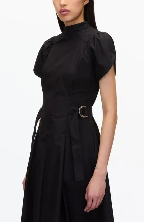 3.1 Phillip Lim Poplin Flare High-low Dress - Black
