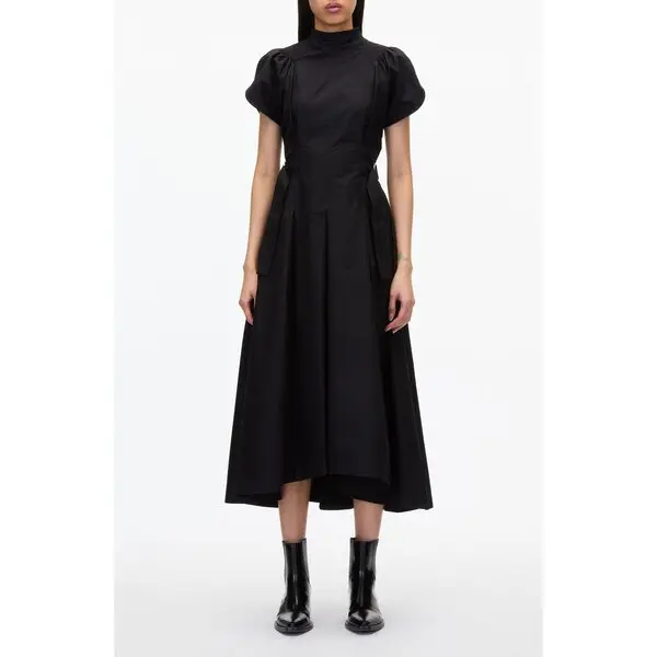 3.1 Phillip Lim Poplin Flare High-low Dress - Black