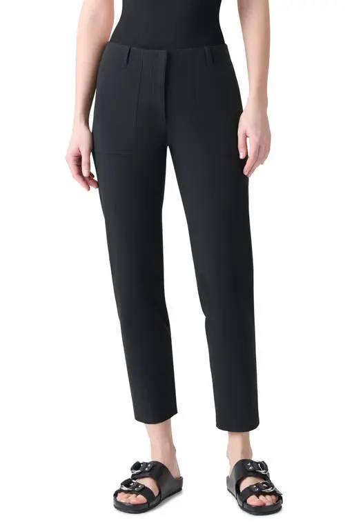 Akris Franco Stretch Cotton Ankle Pants - Black