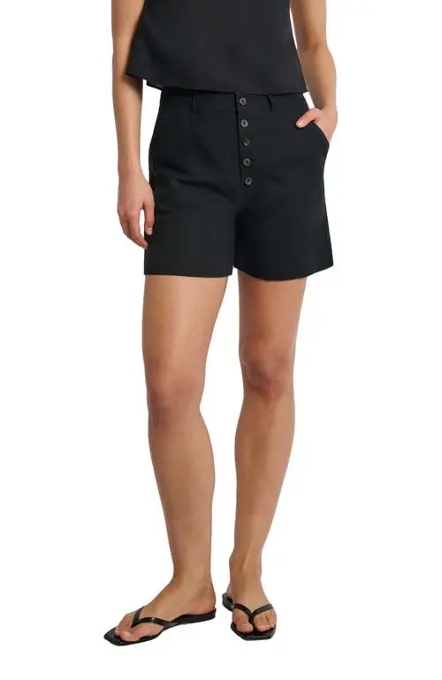 Onia Air Linen Boyfriend Short - Black