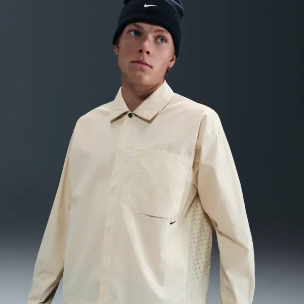 Nike Sportswear Tech Button-down Top - Brown