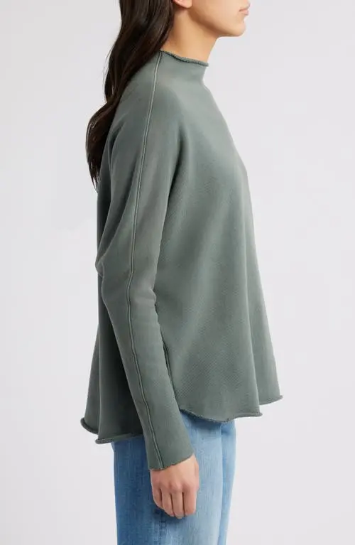 Frank & Eileen Effie Funnel Neck Capelet Sweatshirt - Rosemary