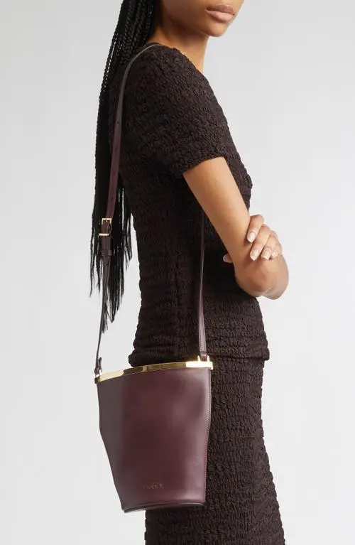 TOD'S Mini Leather Bucket Bag - Kraft Chiaro