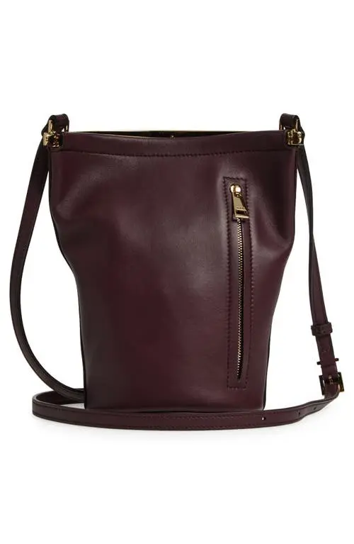 TOD'S Mini Leather Bucket Bag - Kraft Chiaro