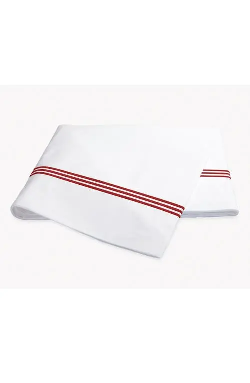 MATOUK Bel Tempo Flat Sheet - Red