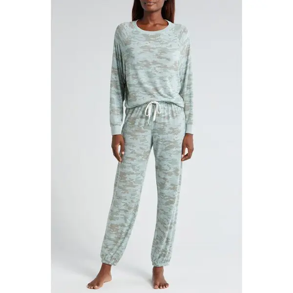 Honeydew Intimates Star Seeker Brushed Jersey Pajamas - Fern Camo