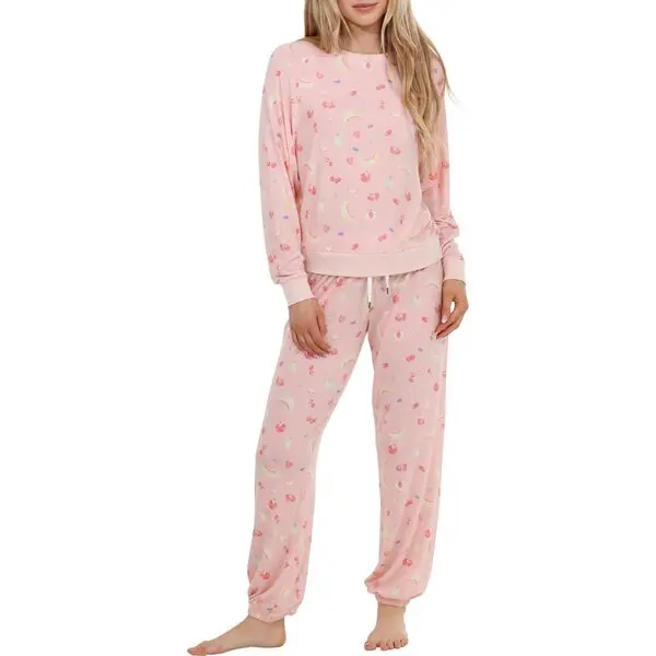 Honeydew Intimates Star Seeker Brushed Jersey Pajamas - Sunkissed Fruit