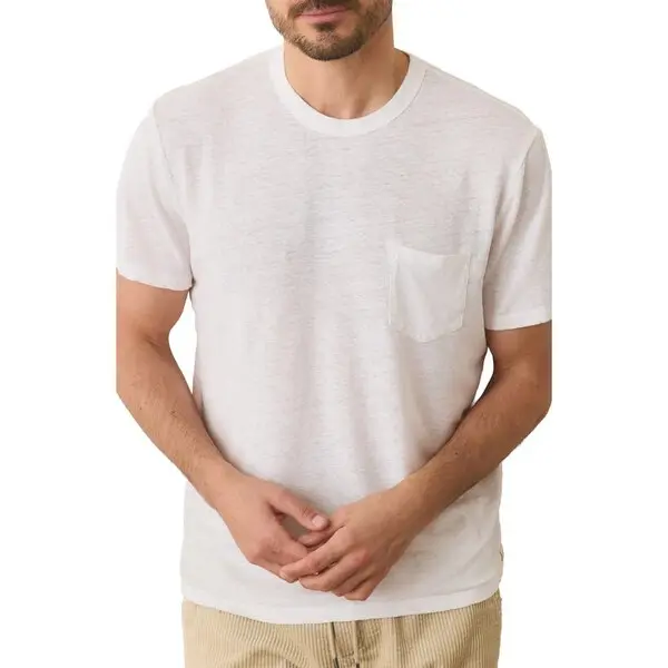 Marine Layer Relaxed Fit Hemp & Cotton T-shirt - White