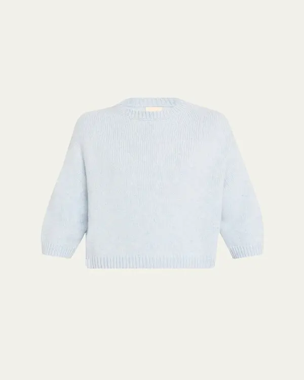 Khaite - Sabina Cashmere Elbow-Sleeve Sweater