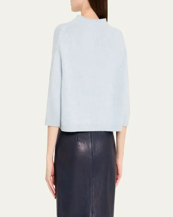 Khaite - Sabina Cashmere Elbow-Sleeve Sweater