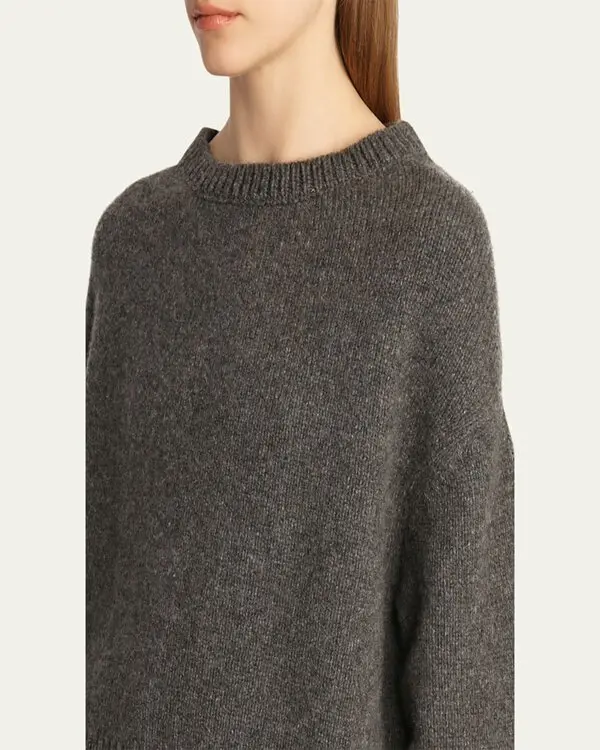 Khaite - Sabina Cashmere Elbow-Sleeve Sweater