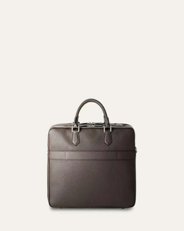 SERAPIAN Cachemire Leather Briefcase - Espresso