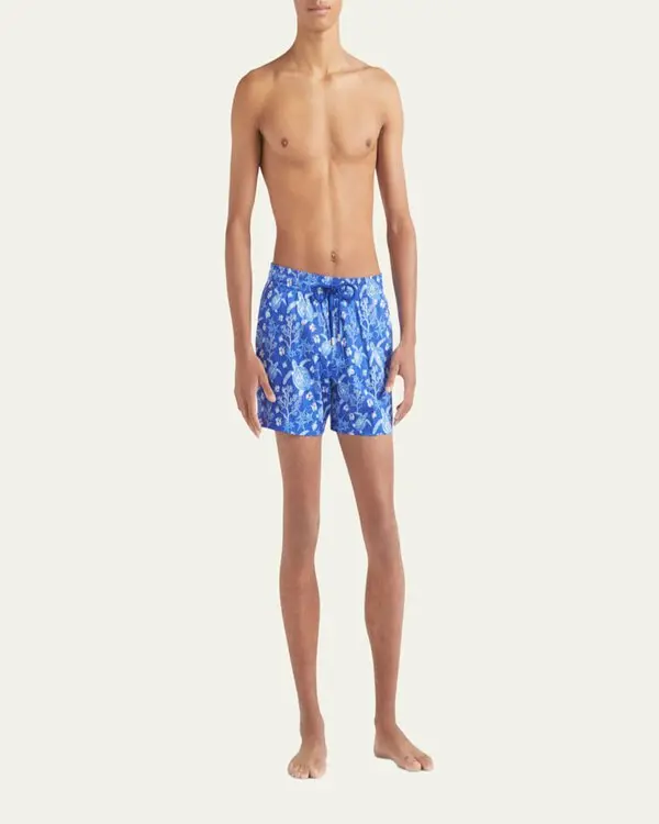 Vilebrequin Stretch X-ray Turtles Swim Trunks - Marrakech
