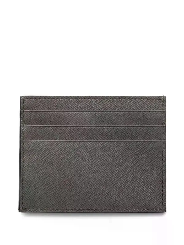 Prada Textured Card Holder - Grey