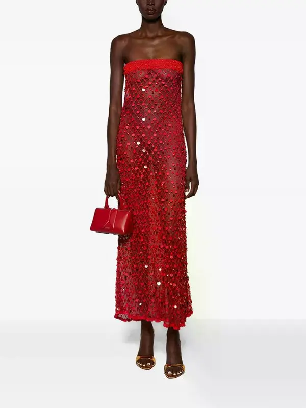 ROBERTA EINER Sequin-embellished Midi Dress
