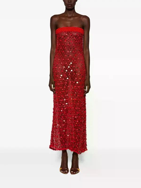 ROBERTA EINER Sequin-embellished Midi Dress