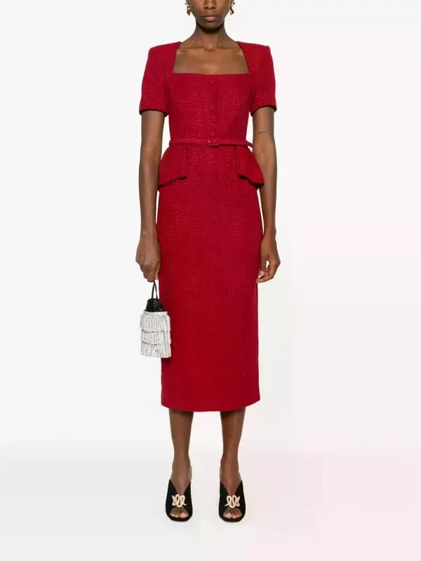 Roland Mouret Bouclé Midi Dress