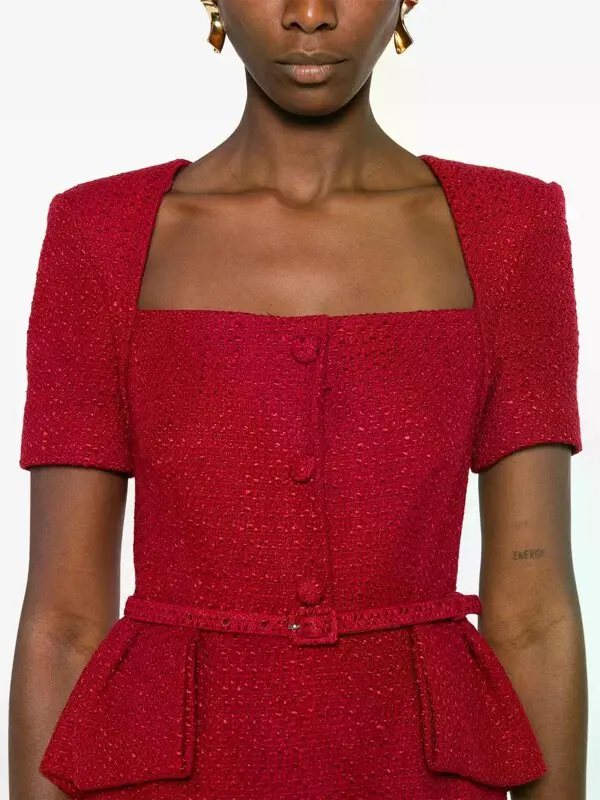 Roland Mouret Bouclé Midi Dress